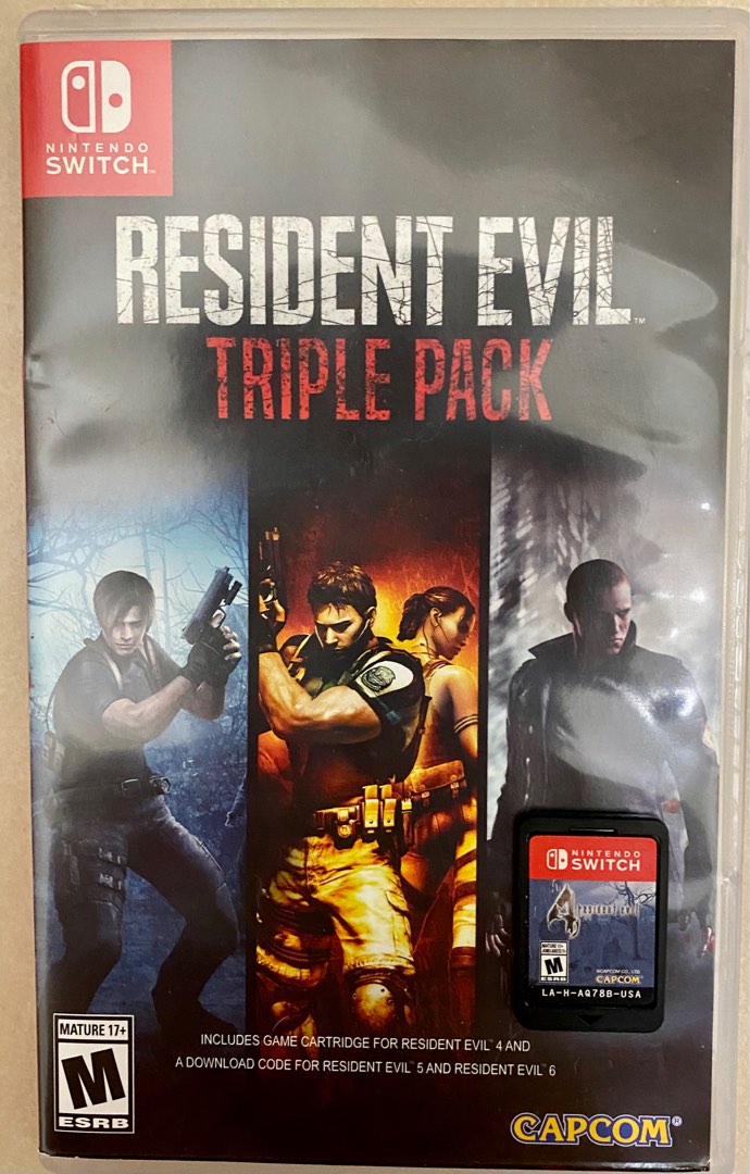 Switch Resident Evil Triple Pack, 電子遊戲, 電子遊戲機, Nintendo 任天堂 - Carousell