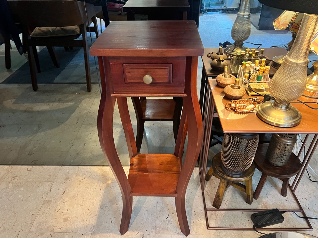 Solid Teak Wood - Side Table Stand, Furniture & Home Living, Furniture ...