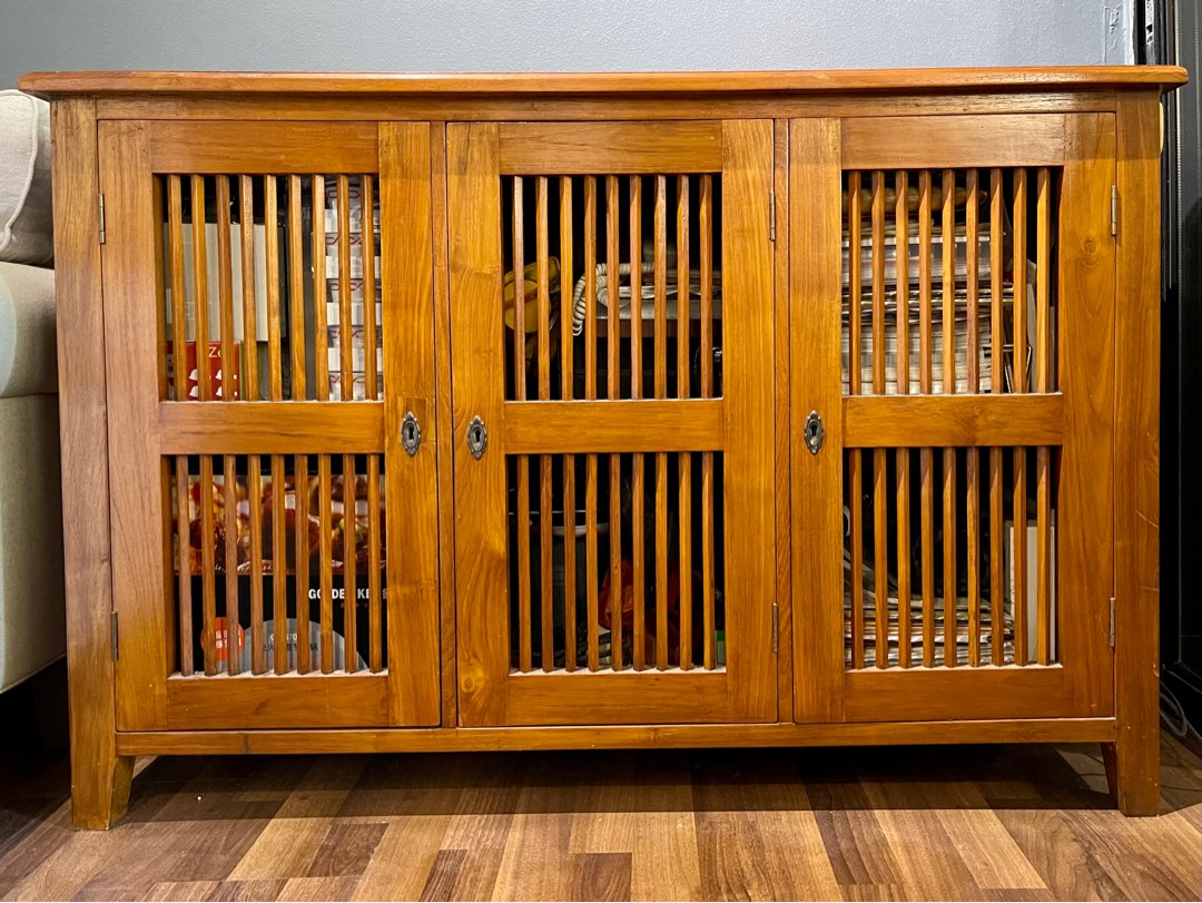 Teak Sideboard (Balinese Style, Free Delivery), Furniture & Home Living ...