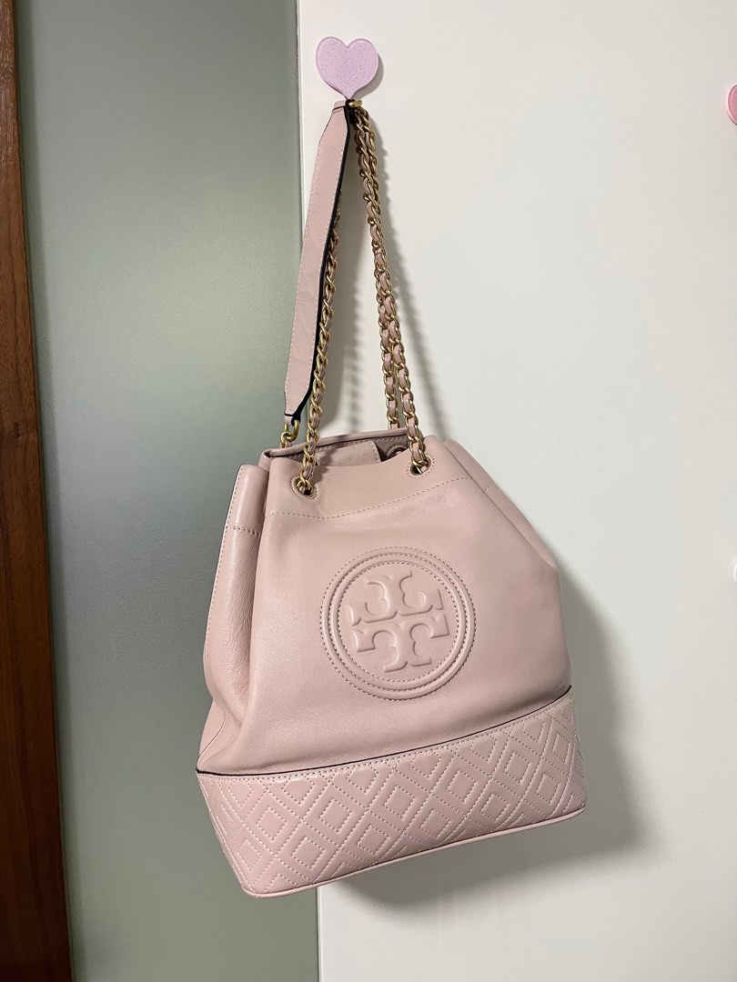 Tory Burch Pink Bucket Bag, Women's Fashion, Bags & Wallets, Shoulder ...