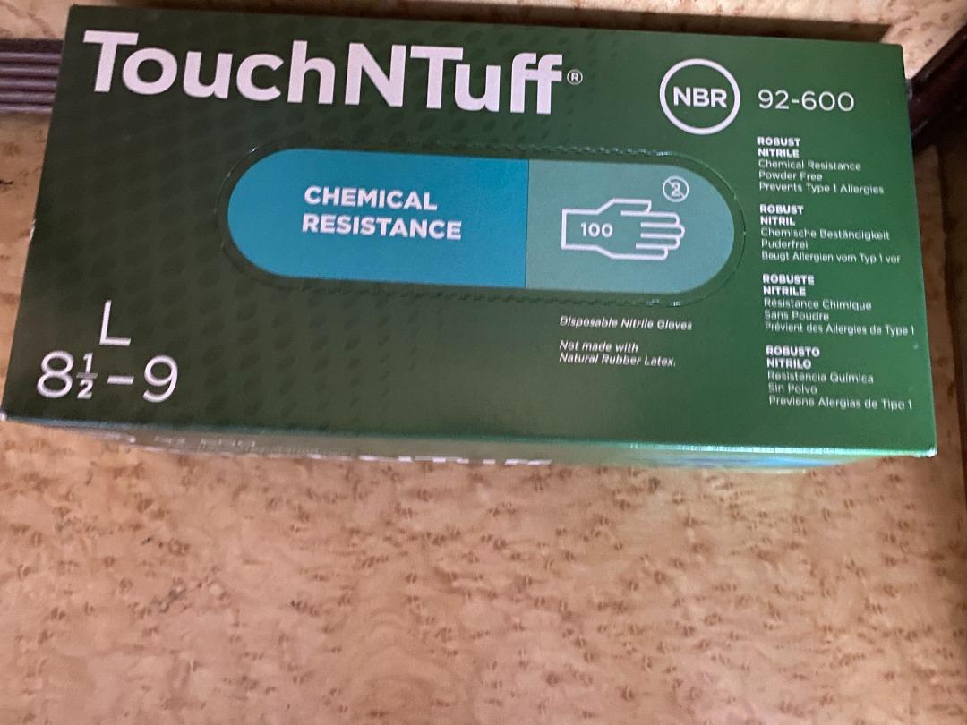 Touch N Tuff NBR 92-600 Chemical Resistance Gloves, Health & Nutrition ...