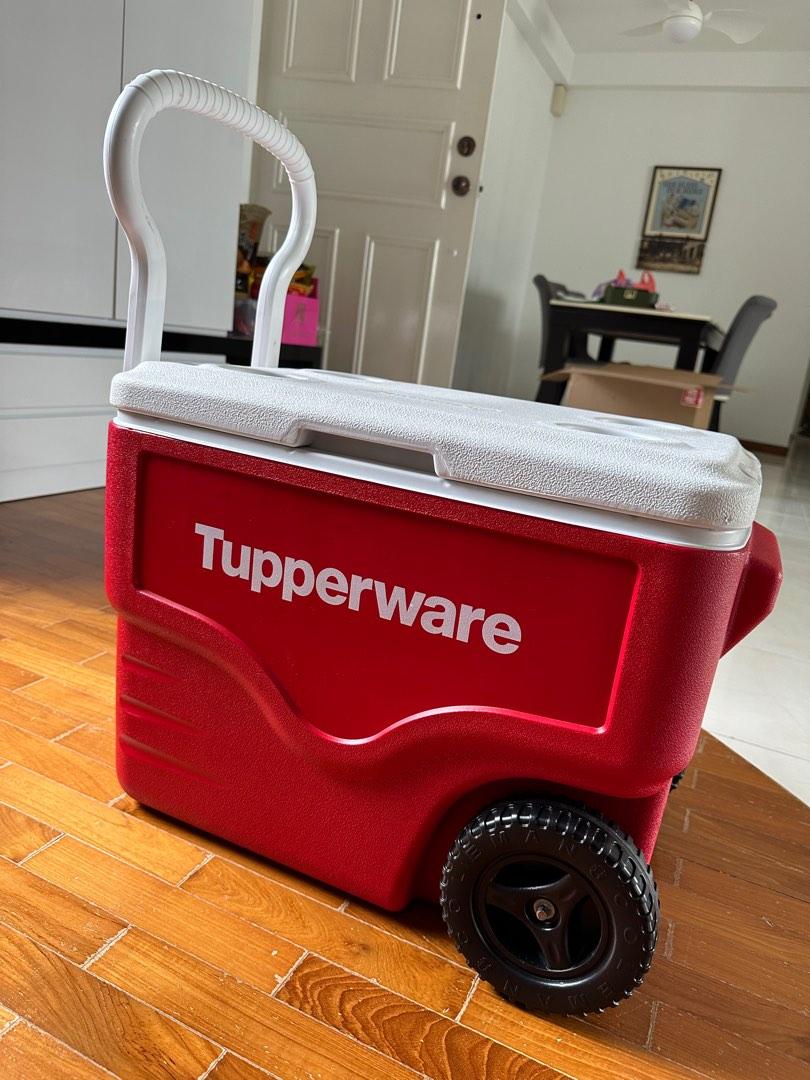 Tupperware Coleman Ice Cooler Box with Wheels, Furniture & Home Living ...