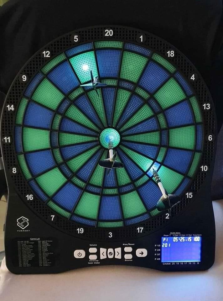 Turnart Electric Dart board w/ soft tip darts #11Nov, Hobbies & Toys ...