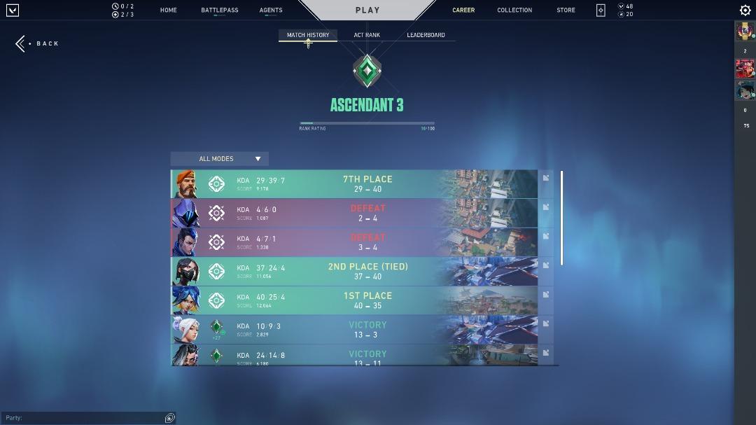 Valorant Ascendant 3 Account, Video Gaming, Gaming Accessories, Game ...