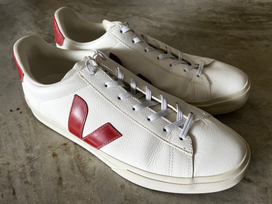 Veja Low Top Leather White Sneakers, Men's Fashion, Footwear, Sneakers ...