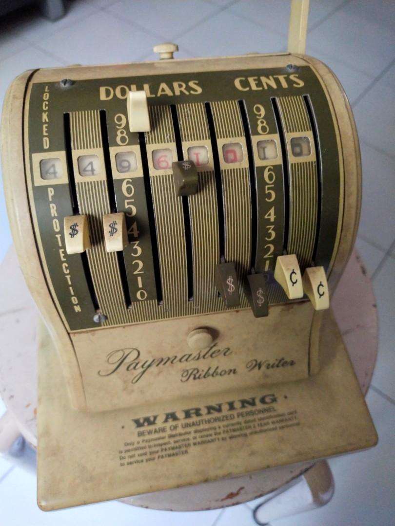 Vintage Cheque Writer, Hobbies & Toys, Memorabilia & Collectibles ...