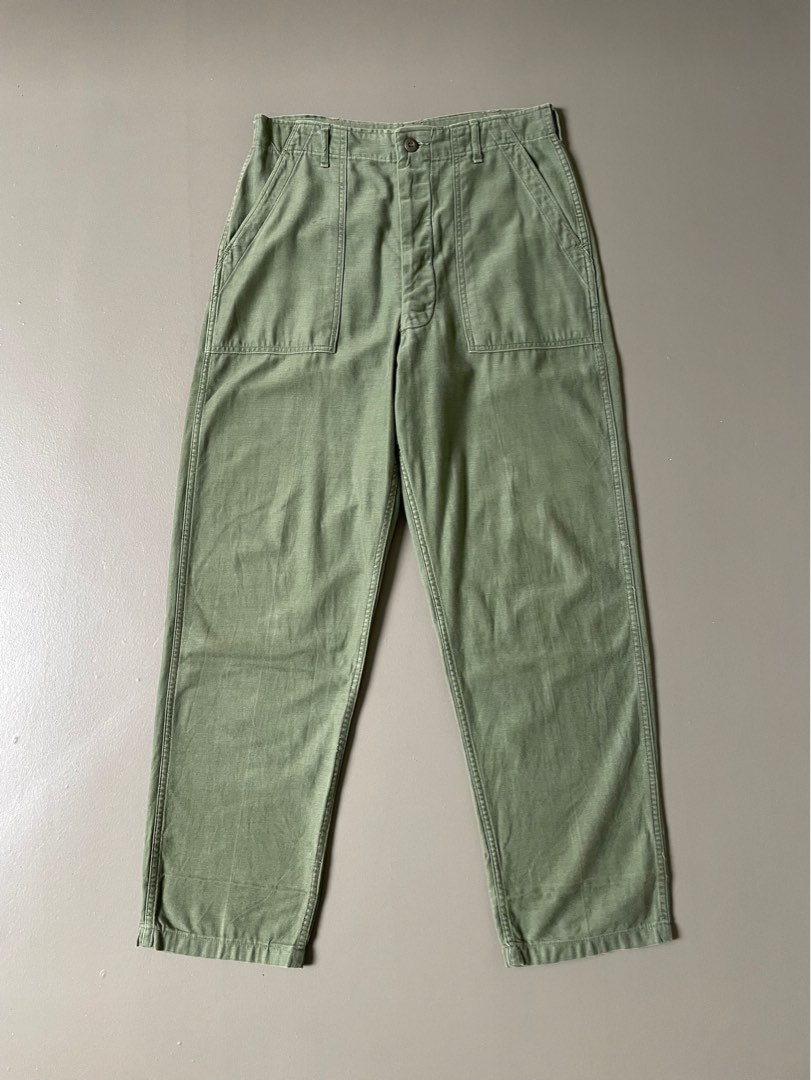 Vintage military OG-107 fatigue pants, Men's Fashion, Bottoms, Trousers ...