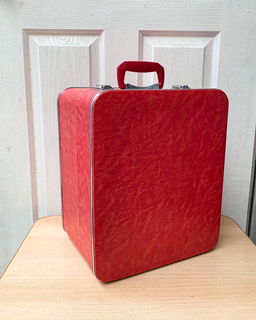 Vintage Red Suit Case/ Red Case storage, Furniture & Home Living, Home ...