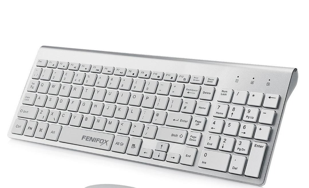 Wireless Keyboard, USB Slim 2.4G Wireless Keyboard Full-Size Ergonomic ...