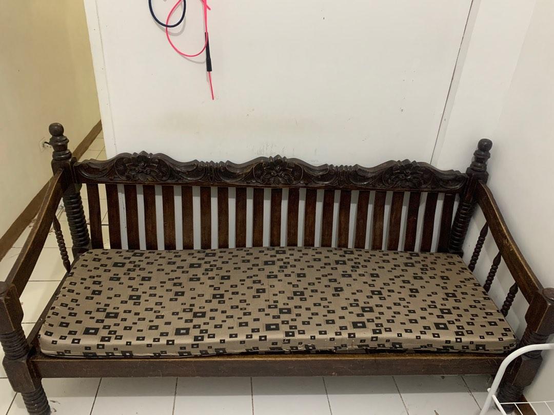 WOOD SALA SET WITH FOAM, Furniture & Home Living, Furniture, Tables ...