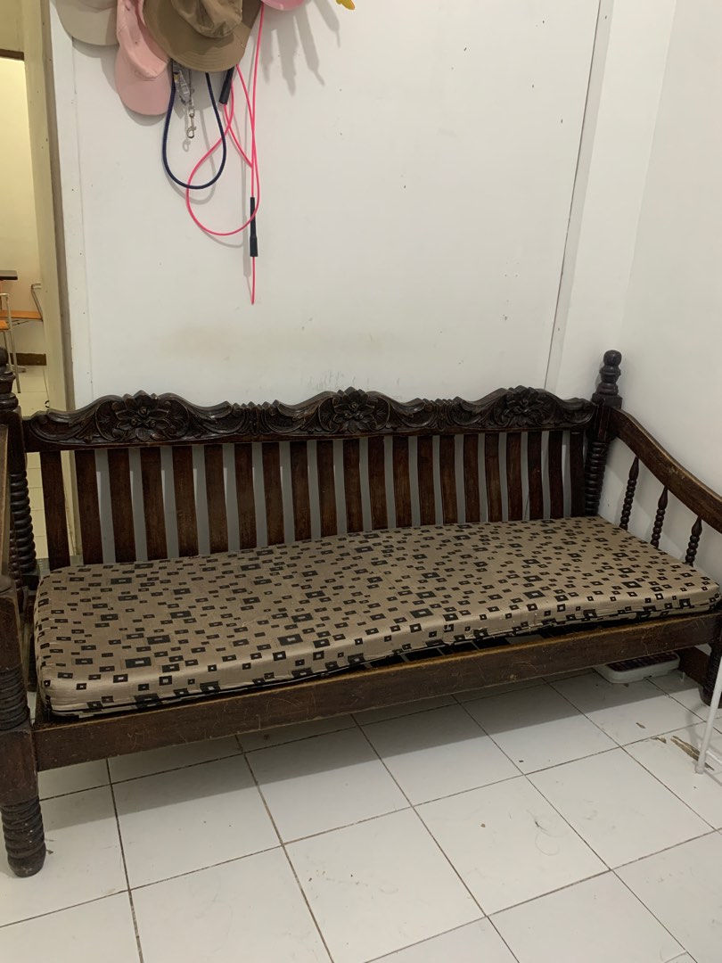 WOOD SALA SET WITH FOAM, Furniture & Home Living, Furniture, Tables ...