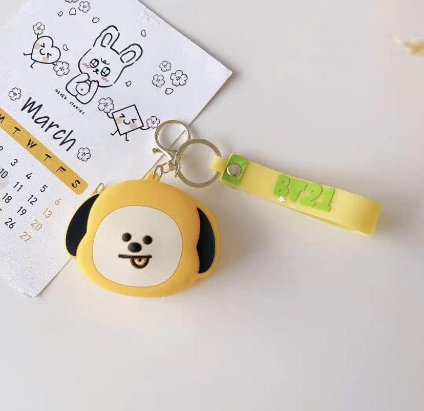 WTS Bts official bt21 coin pouch kpop jungkook v jimin jhope jin suga ...