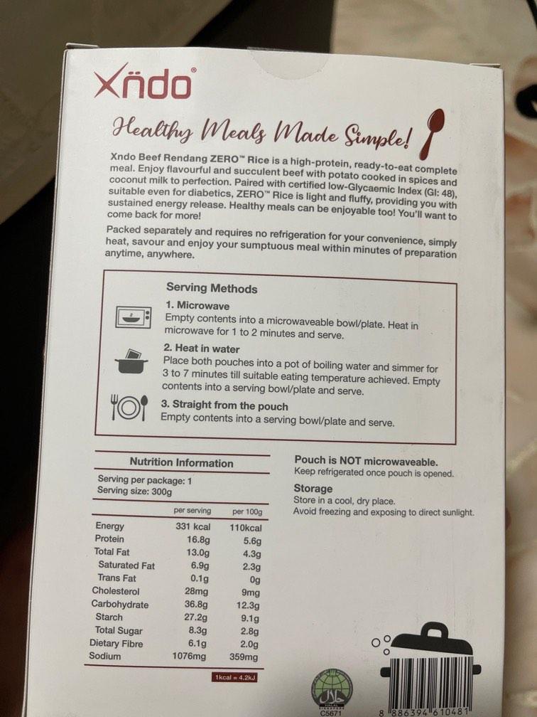 Xndo Zero Rice Ginseng Chicken / Japanese Chicken / Beef Rendang, Food ...