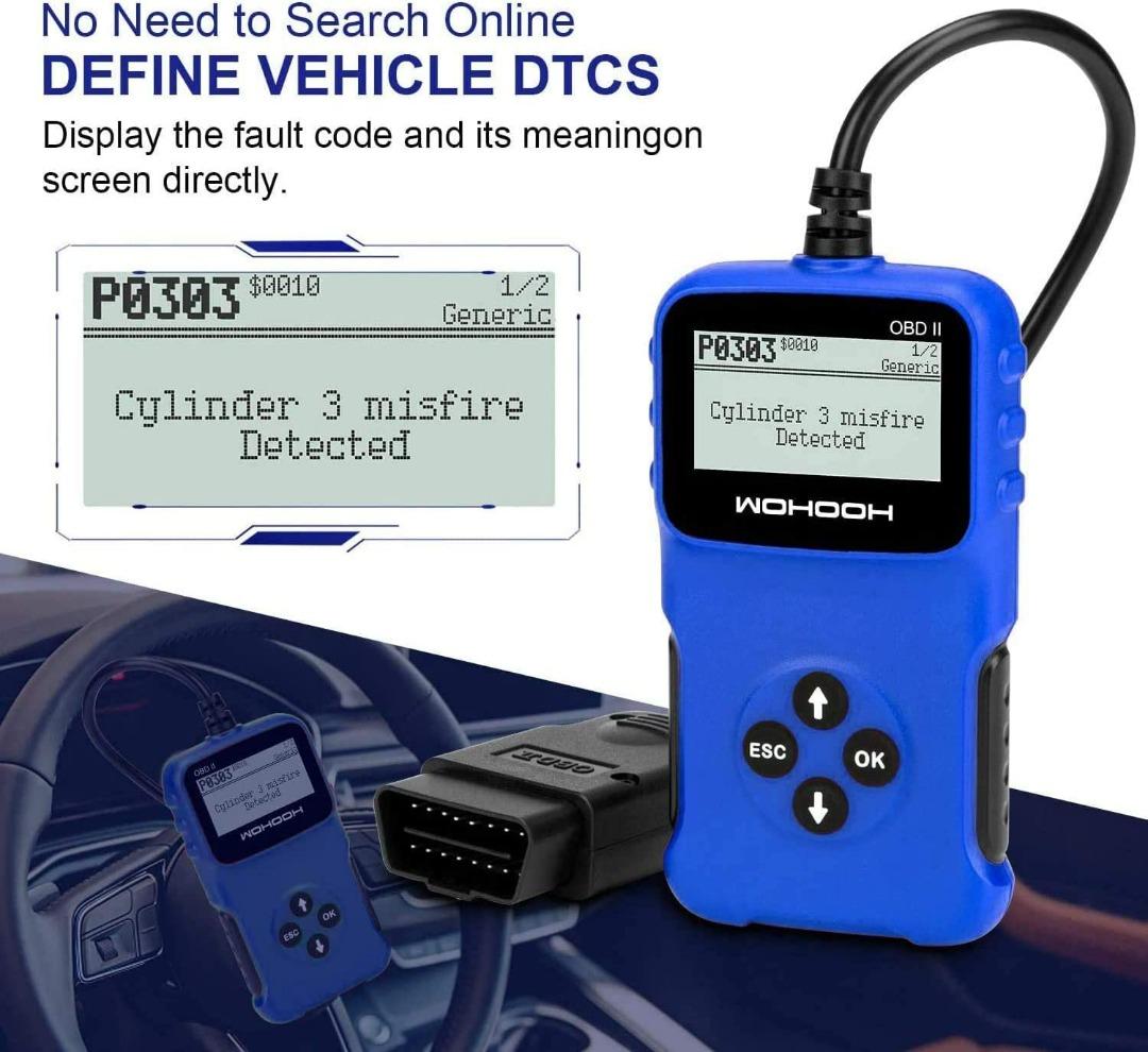 1021) WOHOOH OBD2 Diagnostic Tool, Vcds Reader Car OBD II Carly Adapter ...
