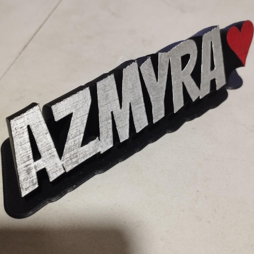 3D printed name plate customised personalised, Hobbies & Toys ...