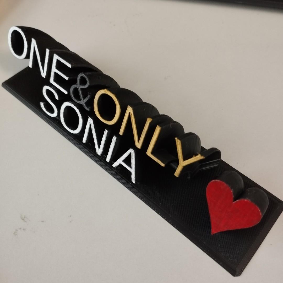 3D printed name plate customised personalised, Hobbies & Toys ...