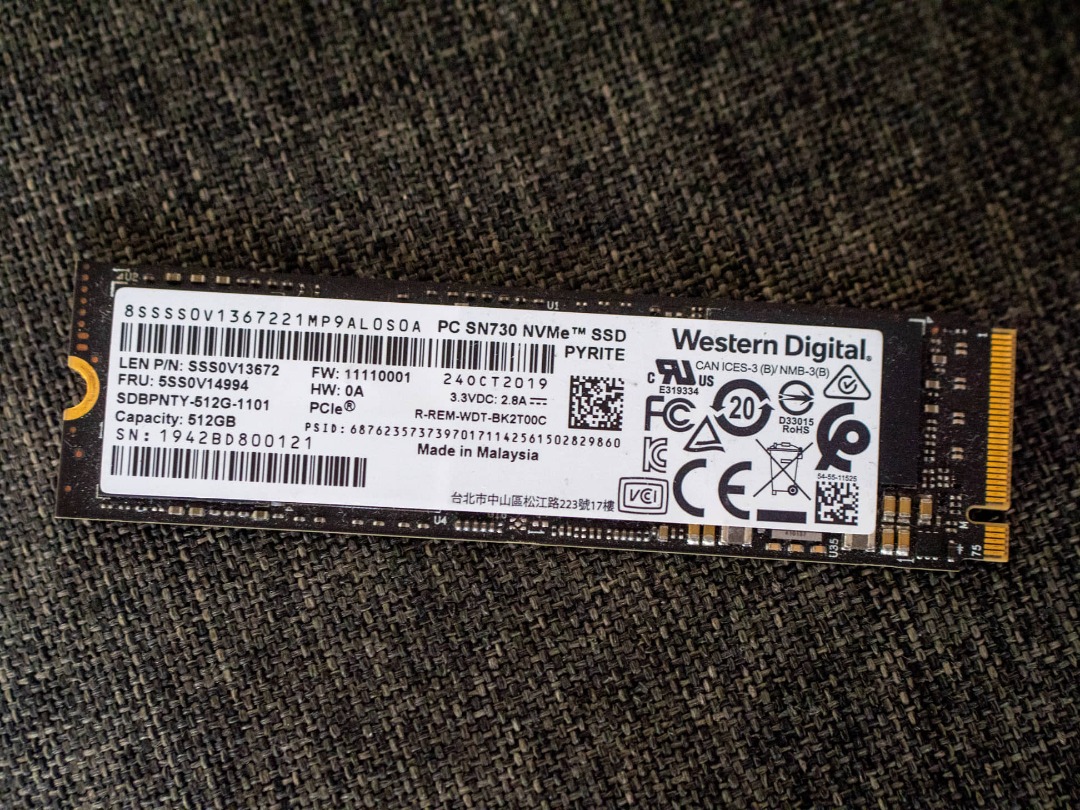 512GB SN730 WD BLACK M.2 NVME SSD 96LAYER 3D NAND TLC (OEM Western ...