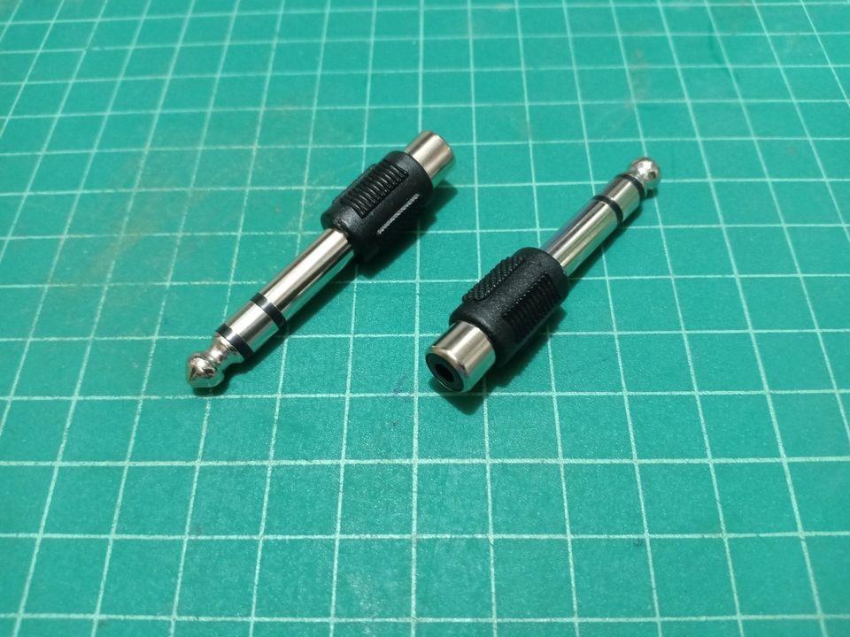 6.35mm TRS Stereo PL PL-55 Jack to 1 Single Female RCA, Computers ...