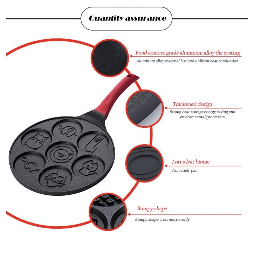 7 Unique Flapjack Faces Emoji Mini Pancake Non-stick Waffle baking ...