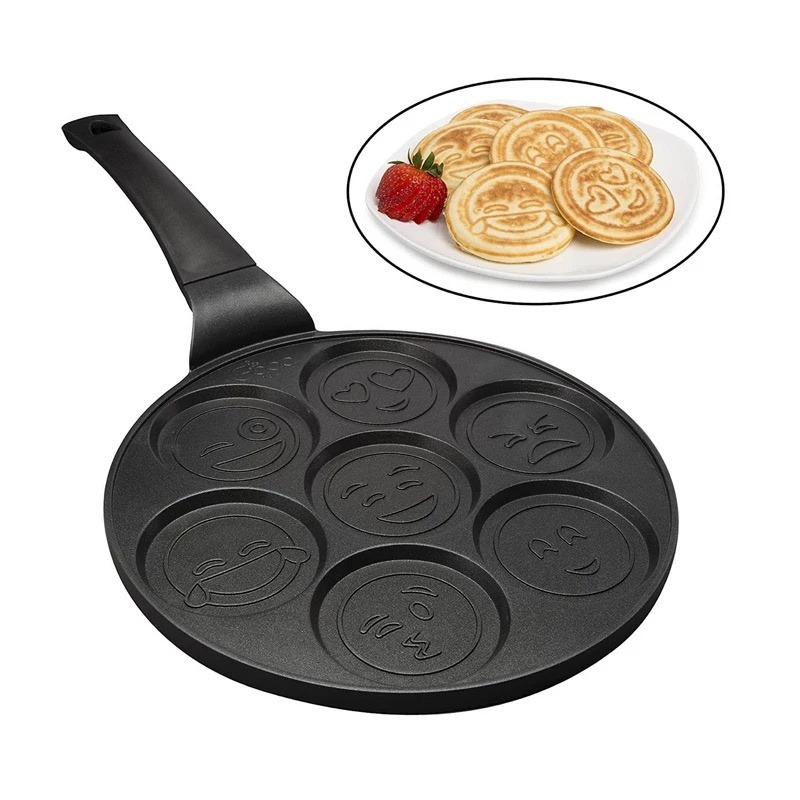7 Unique Flapjack Faces Emoji Mini Pancake Non-stick Waffle baking ...
