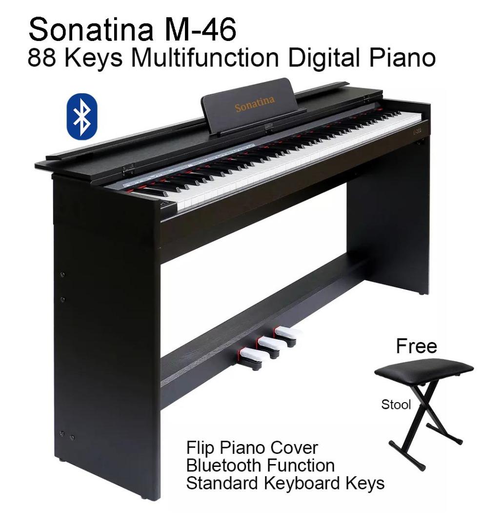 88 Keys Digital Piano Keyboard Sonatina M-46 Bluetooth Piano APP Full ...