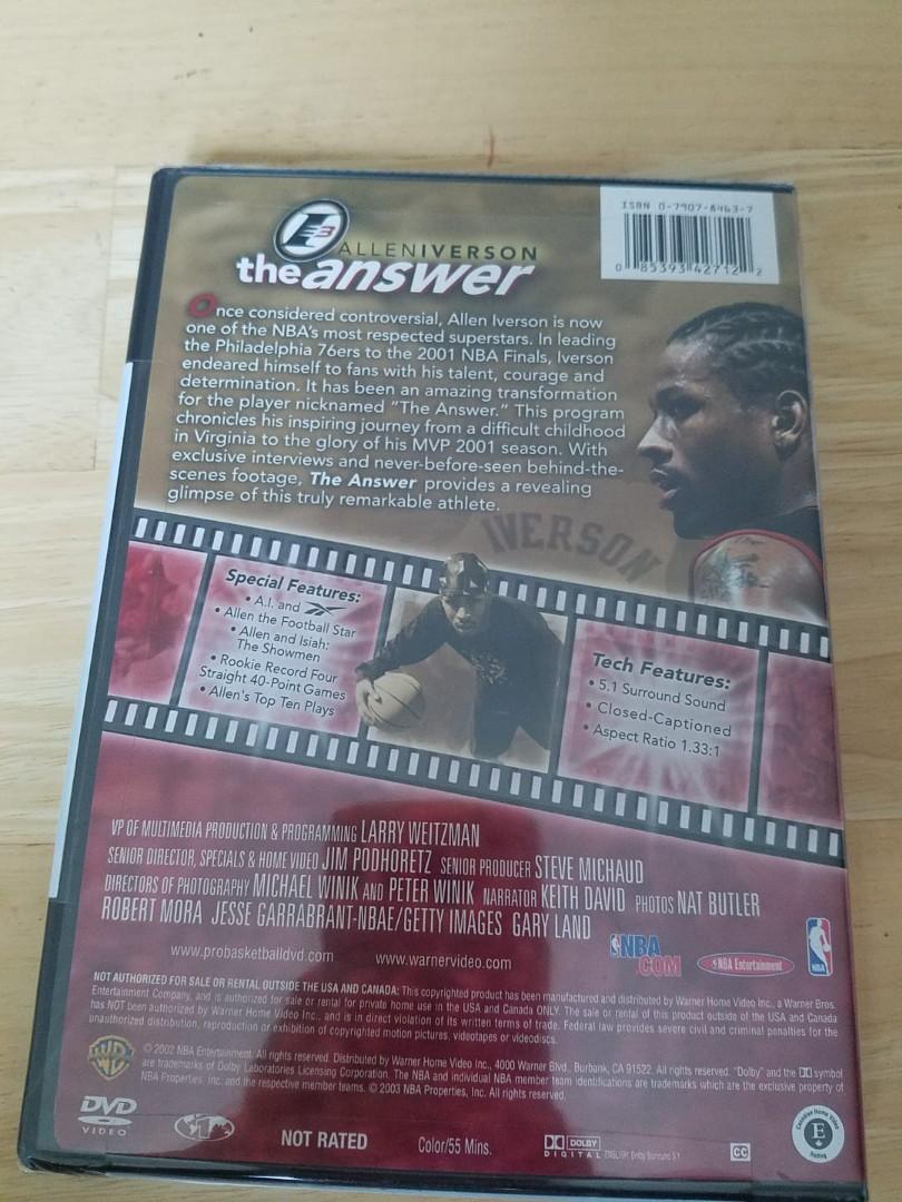 絕版 艾佛遜 第一張 自傳式 紀錄片 NBA DVD NBA Allen Iverson The Answer only one DVD 76ixers MVP, 興趣及遊戲, 音樂樂器 ...