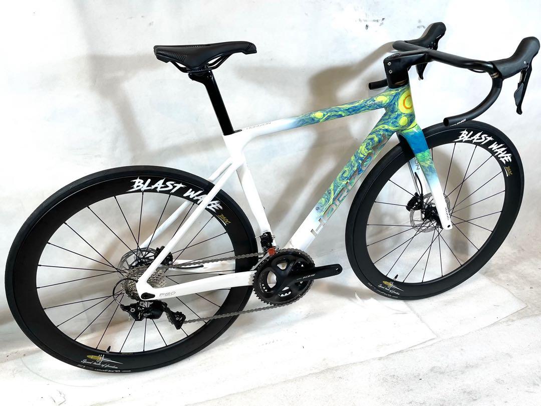 攻隊天際 梵高星月夜塗裝 碟剎公路車 kung horizon feo 7020 disc roadbike, 運動產品, 單車及配件, 單車 ...