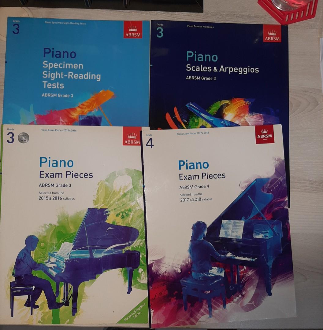 abrsm piano grade 3/4 books, Hobbies & Toys, Music & Media, Music ...