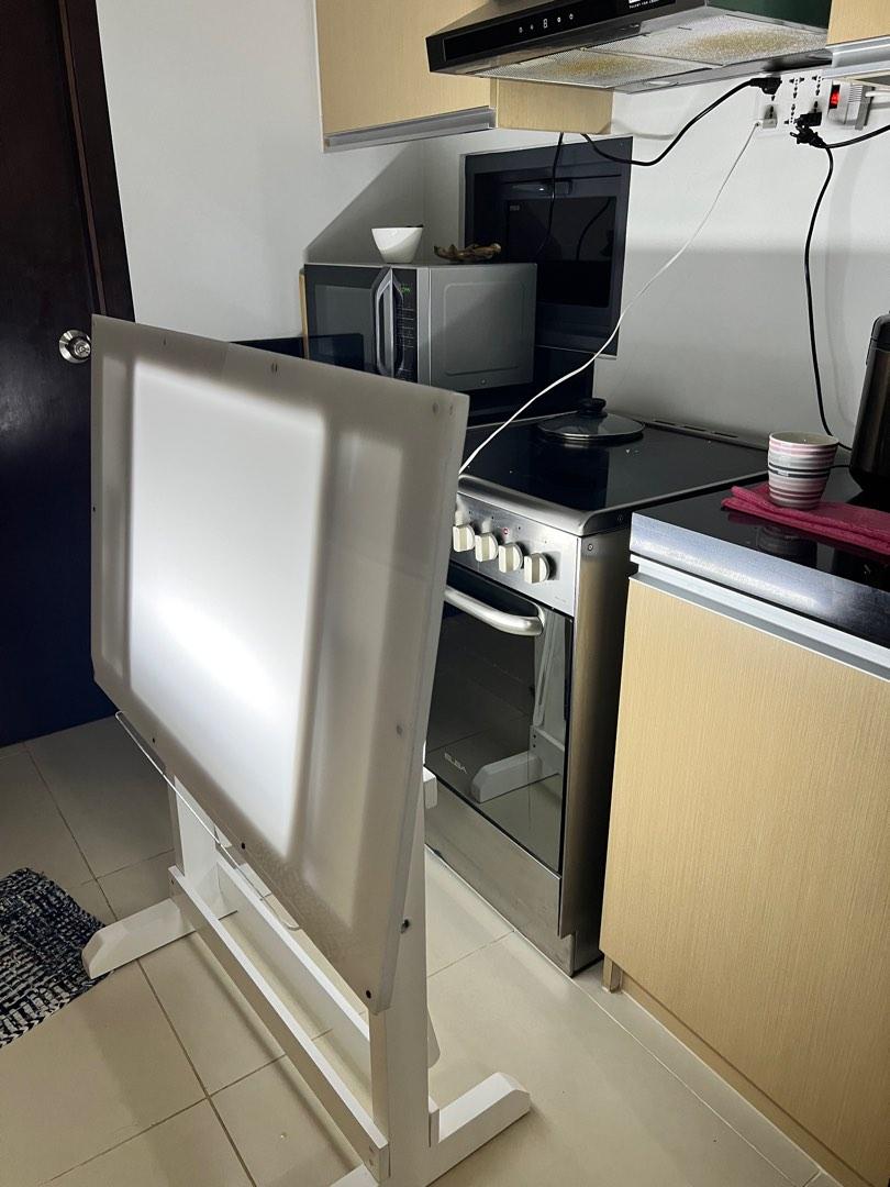 Acrylic Glass Drafting Table - White, Furniture & Home Living ...