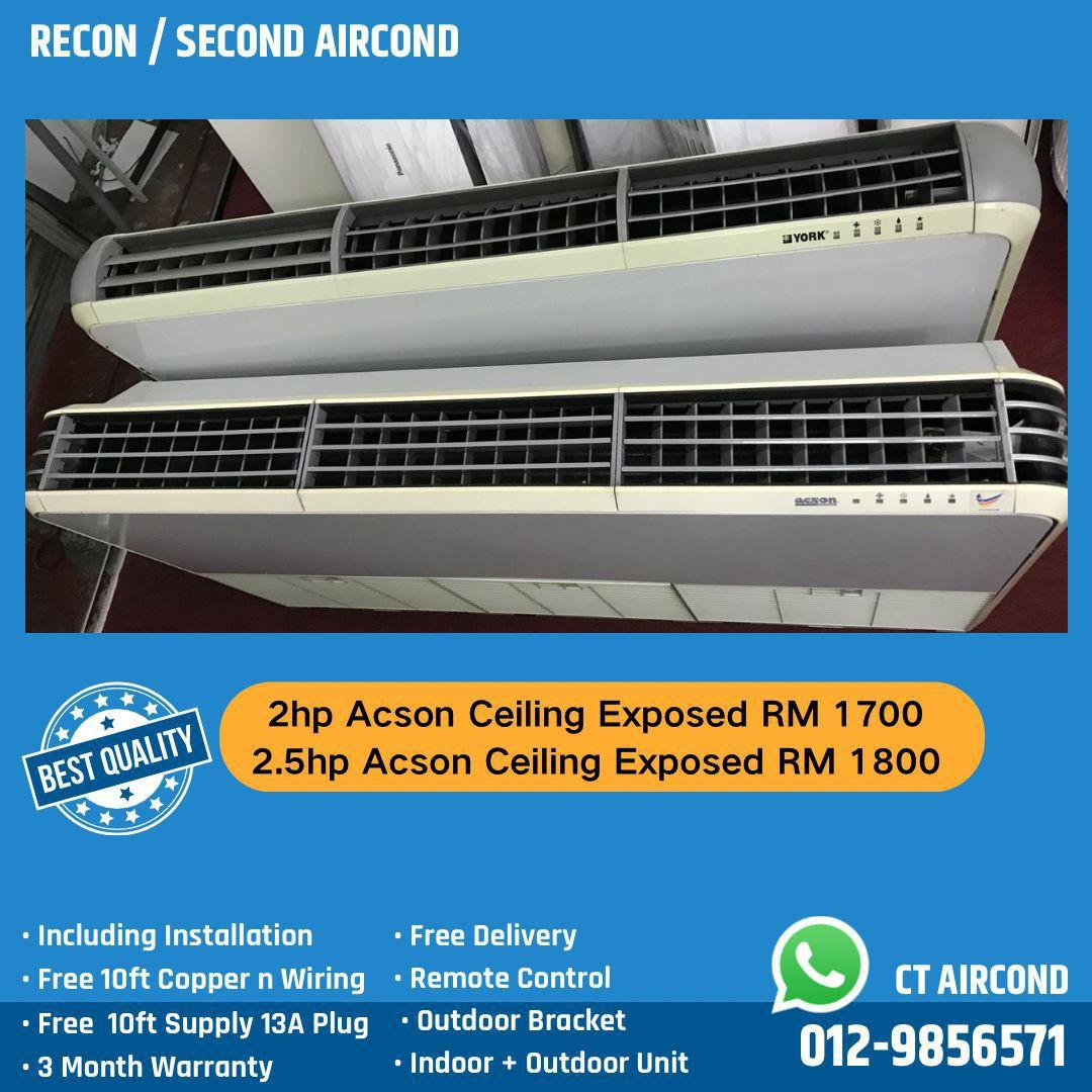 Acson 2hp Ceiling Exposed Aircond Ac343, TV & Home Appliances, Air Conditioners & Heating on ...