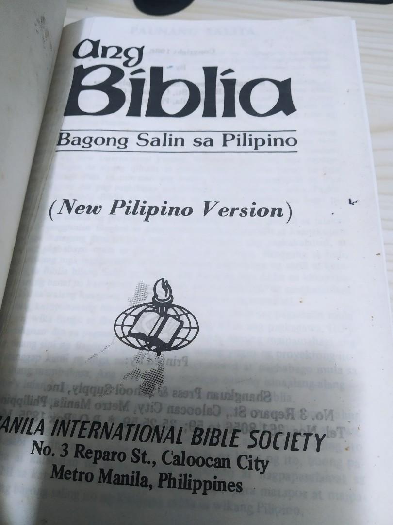Ang Biblia, New Pilipino Version, Hobbies & Toys, Books & Magazines ... Ang Biblia, New Pilipino Version, Hobbies & Toys, Books & Magazines ...