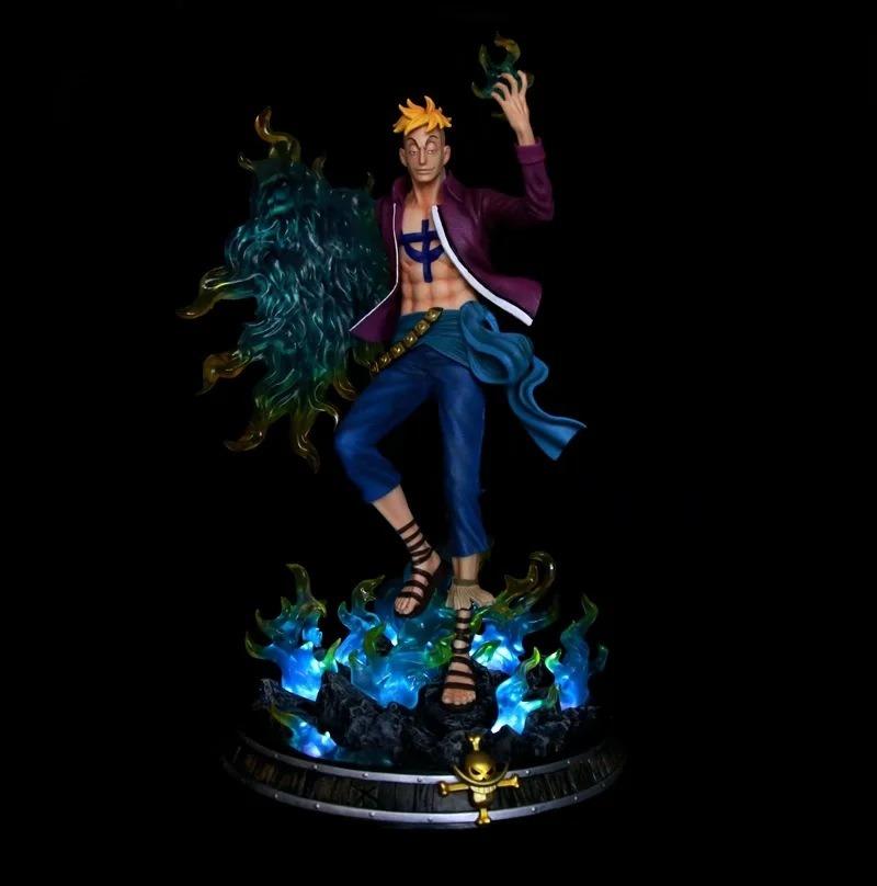 Anime One Piece Marco action figure with light PVC Action Figure Anime ...