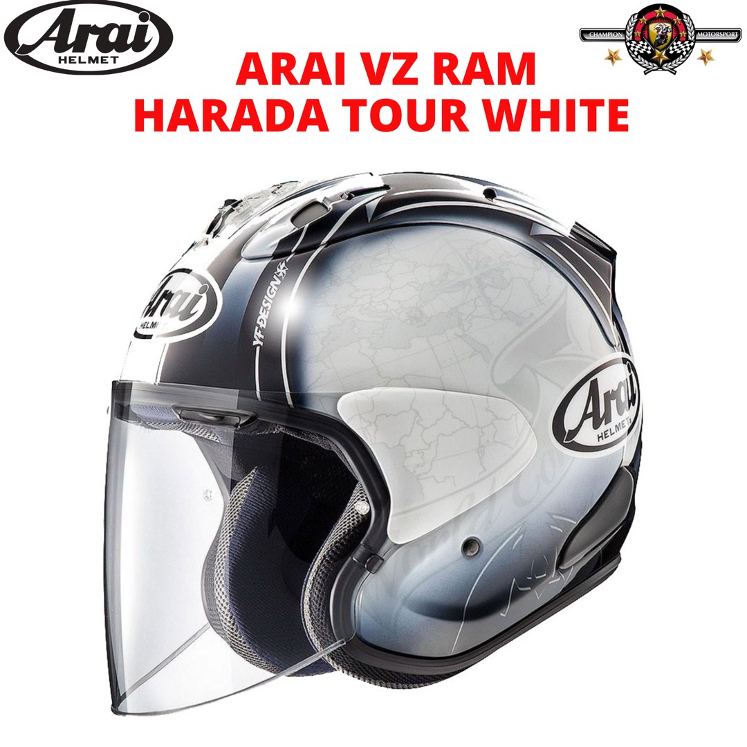 Arai VZ Ram Harada Tour White (Import from Japan), Motorcycles, Motorcycle Accessories on Carousell