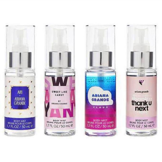 Ariana Grande Body Spray Set of 4 Travel Size Fragrance Mist Body Spray ...
