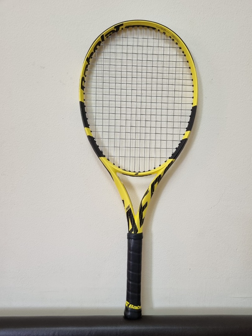 Babolat Pure Aero Tour Tennis Racket - Strung with Luxilon Alu Power ...