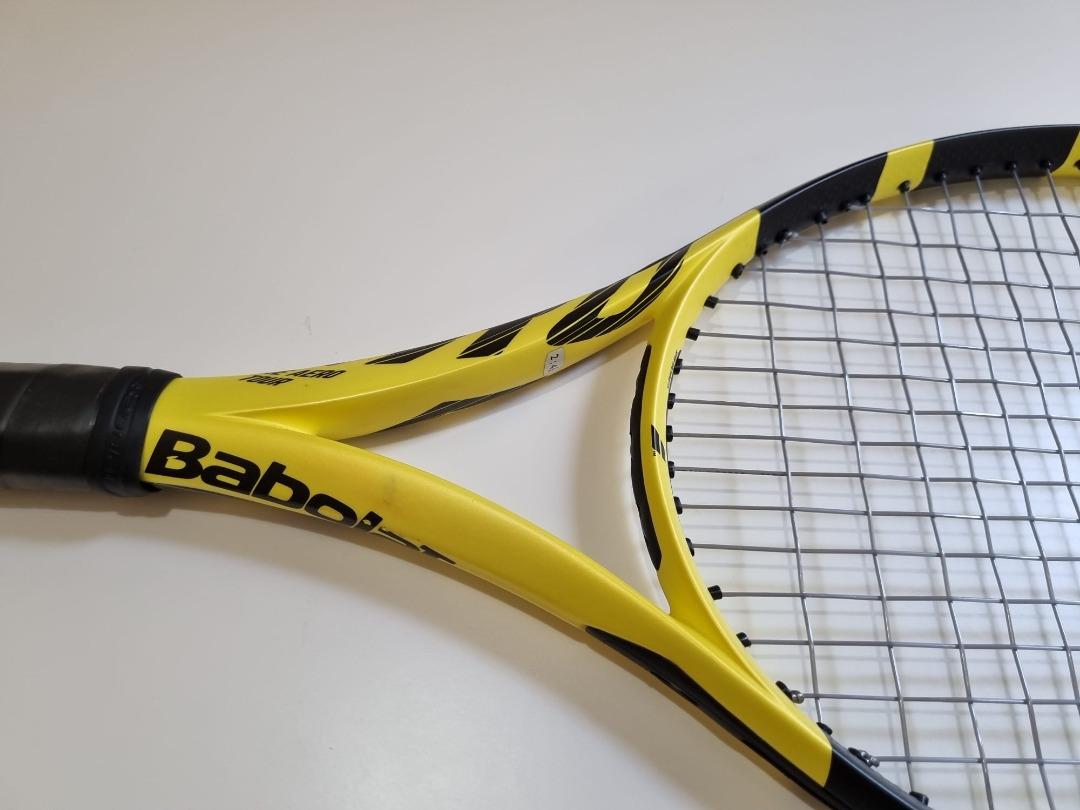 Babolat Pure Aero Tour Tennis Racket - Strung with Luxilon Alu Power ...