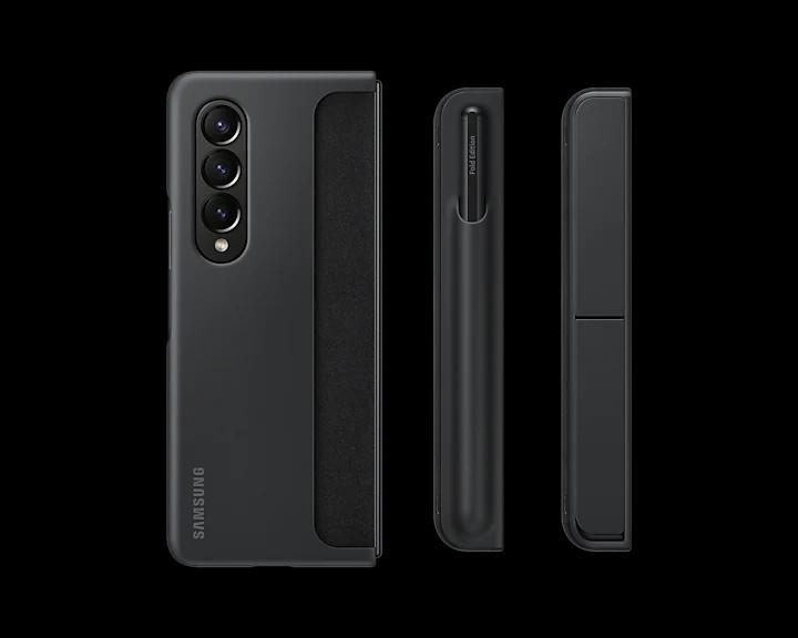 [BN] Black Color Z Fold 4 Standing Cover with Pen Case with SPen S-Pen ...