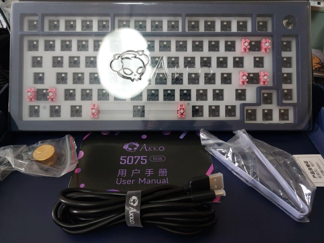 (Ready stock) Akko 5075S Starry Night golden knob barebone kit ...