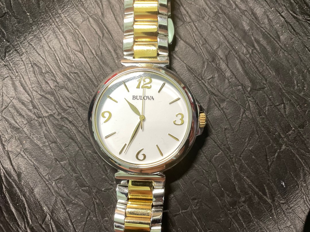 Bulova 98L 194 Two-Tone 35mm, Women's Fashion, Watches & Accessories ...
