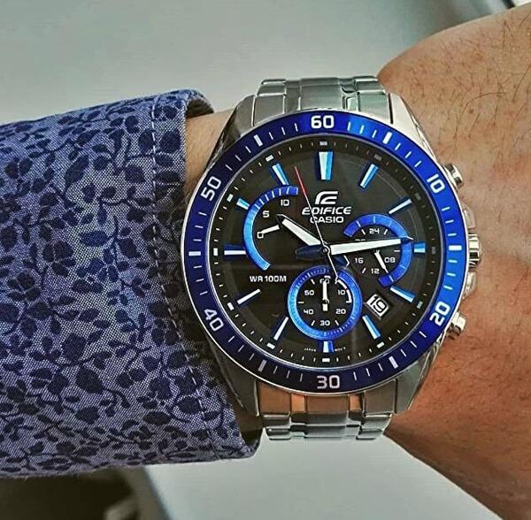 CASIO Edifice EFR-552D-1A2VUDF Blue Dial Chronograph Watch Price in ...