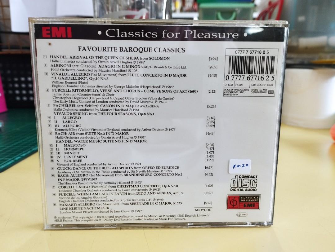 (CD) Favourite Baroque Classics, Hobbies & Toys, Music & Media, CDs ...