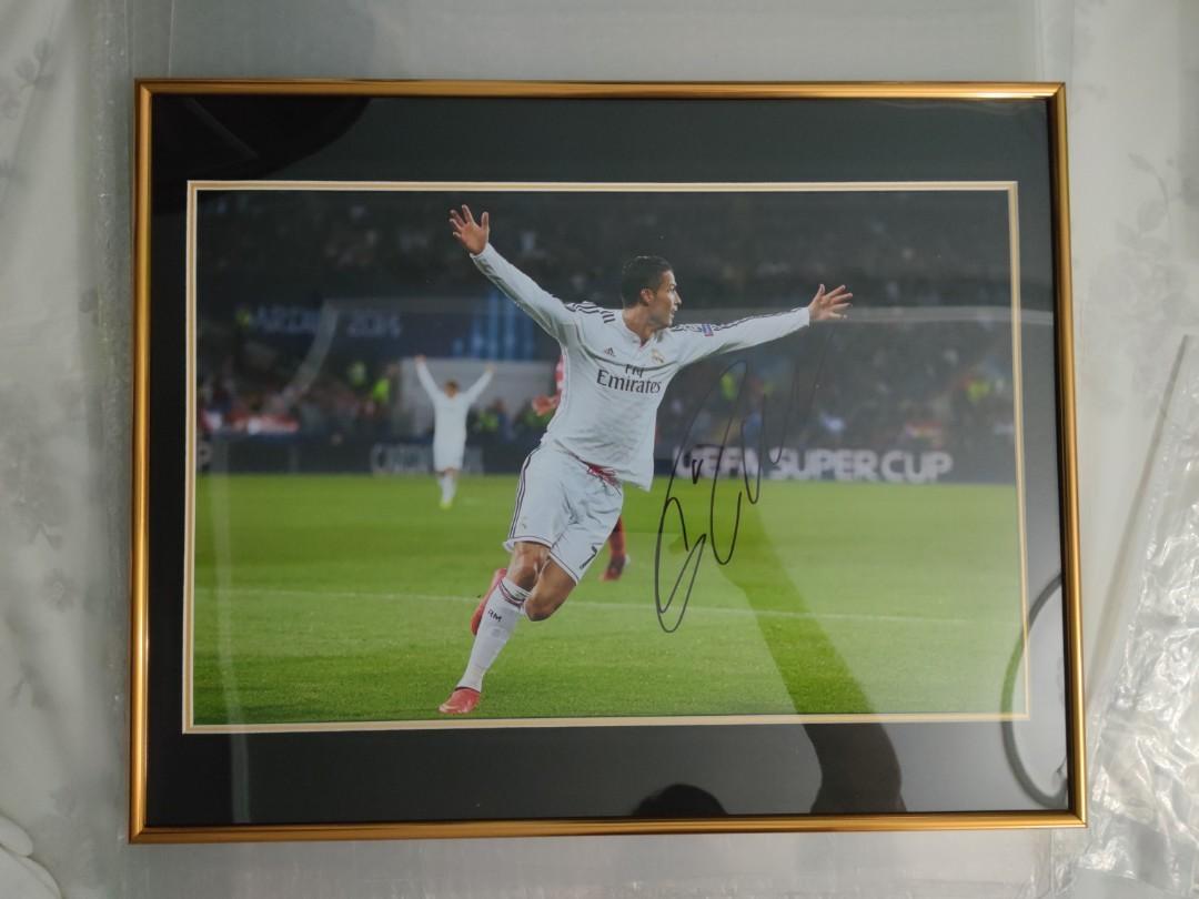 Framed Cristiano Ronaldo signed Real Madrid photo, Hobbies & Toys ...