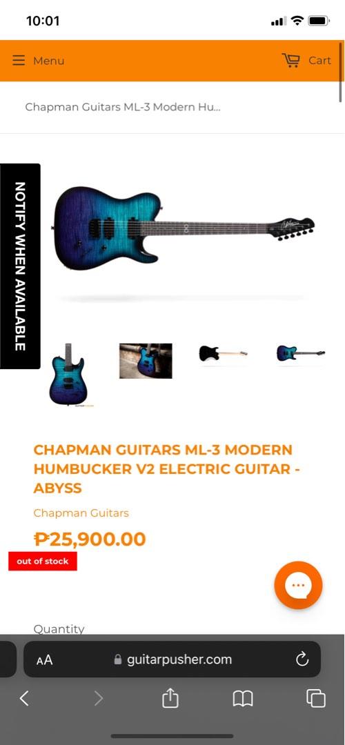 Chapman ML3 Modern Abyss Guitar Telecaster, Hobbies & Toys, Music ...