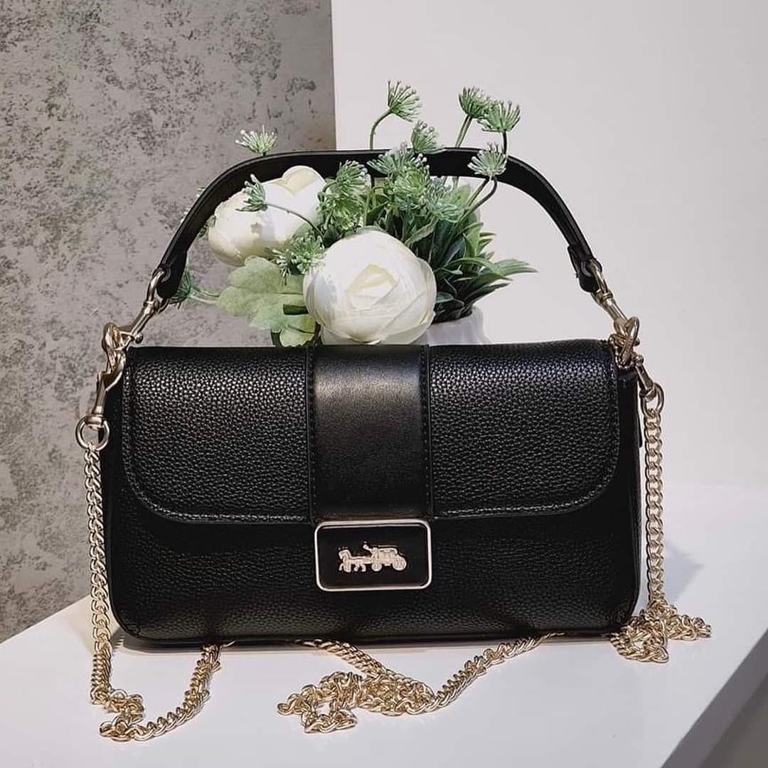 Coach Mini Grace Crossbody in Plain Black, Women's Fashion, Bags ...