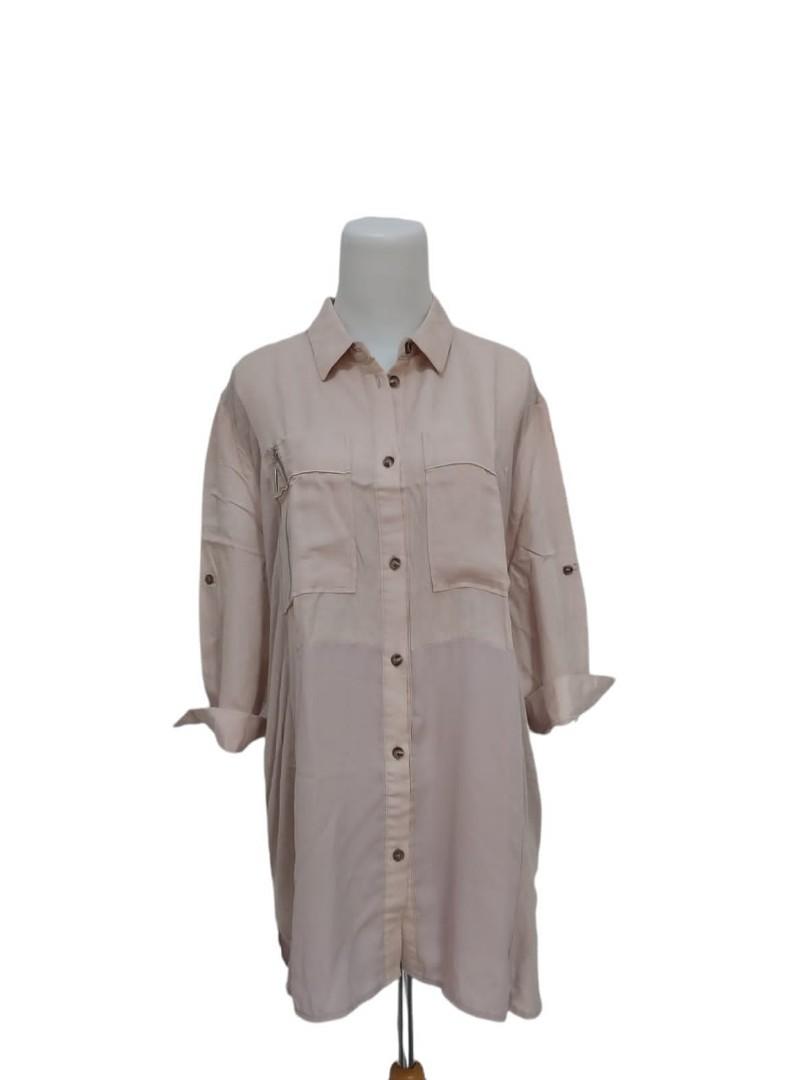 Coksu Kemeja Tunic, Fesyen Wanita, Pakaian Wanita, Gaun & Rok di Carousell
