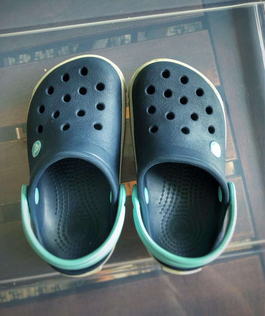 Crocs Kids - Crocband Clog in Navy and Teal, Babies & Kids, Babies ...