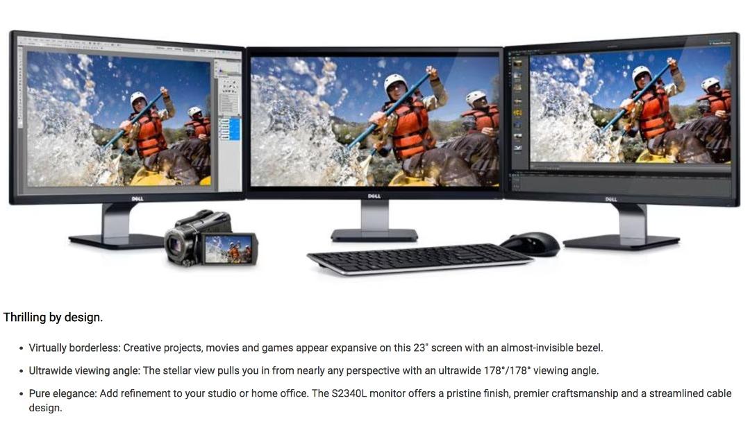 DELL 23" Monitor LED Screen (Model No. S2340L), Computers & Tech, Parts ...