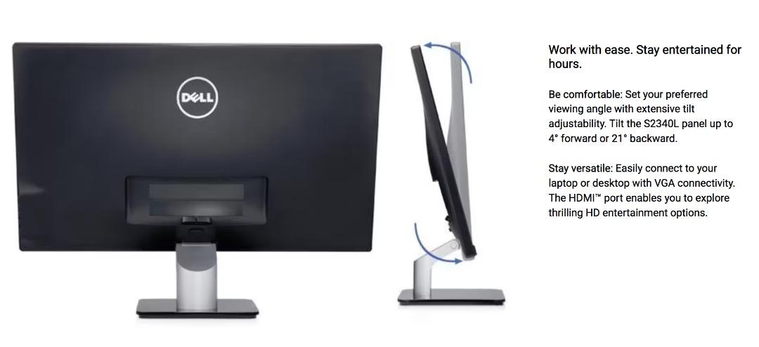 DELL 23" Monitor LED Screen (Model No. S2340L), Computers & Tech, Parts ...