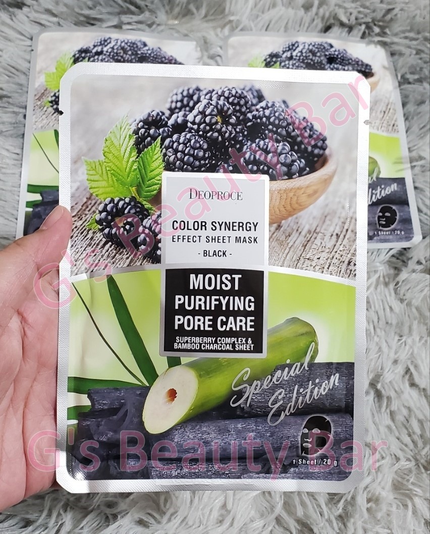 Deoproce Color Synergy Effect Sheet Mask Black 20g - Authentic Korean ...