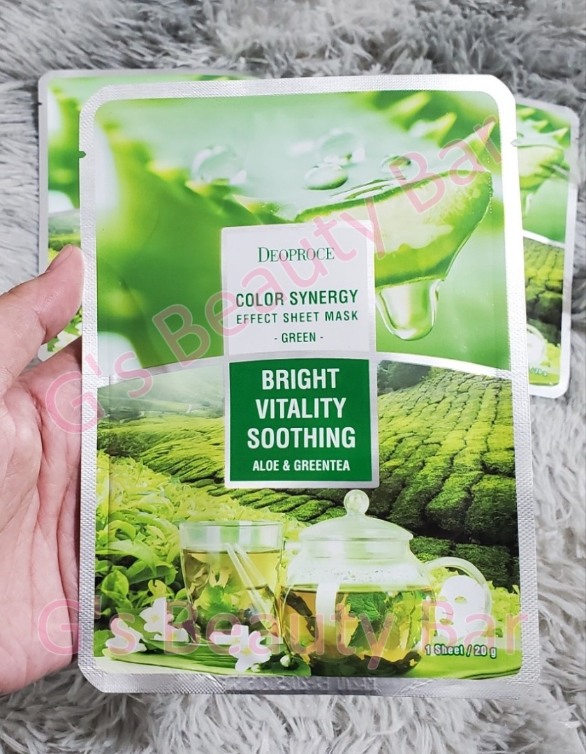 Deoproce Color Synergy Effect Sheet Mask Green 20g - Authentic Korean ...